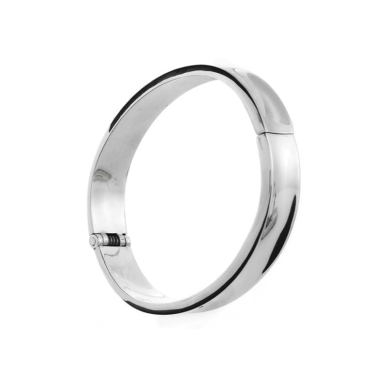 CONCAVE OVAL HINGE BANGLE – SILVERSHOP
