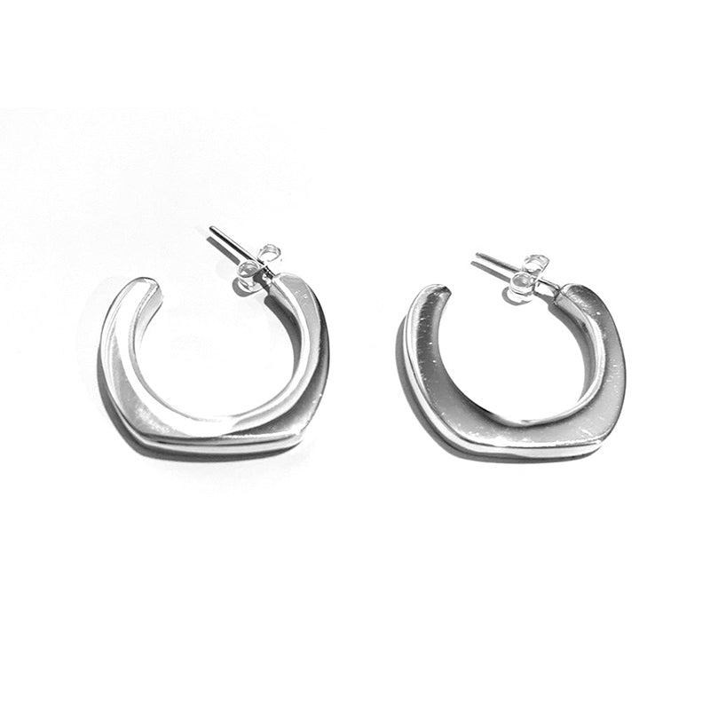 FLAT EDGE HOOPS – SILVERSHOP