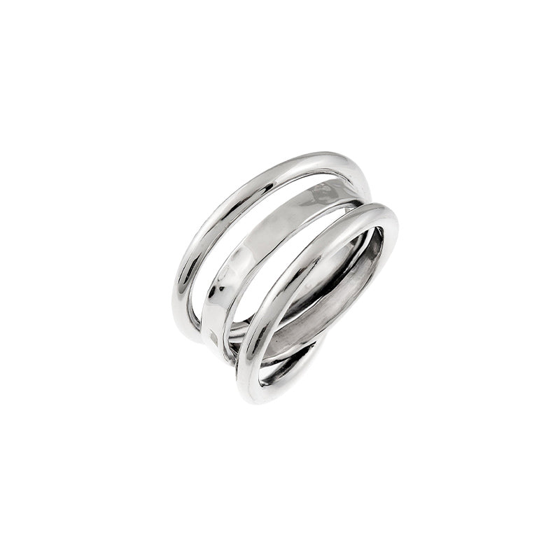 TRIPLE TUBE TWIST RING – SILVERSHOP
