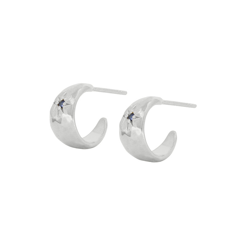 MIA BABY SAPPHIRE HOOPS – SILVERSHOP