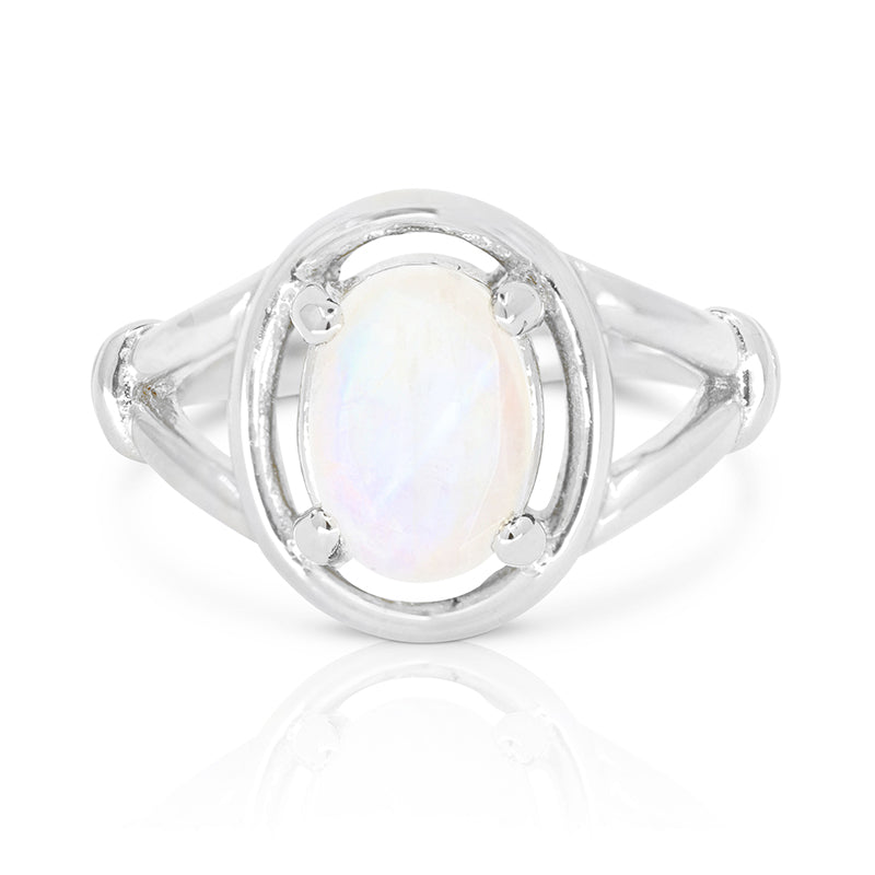 HALO MOONSTONE RING – SILVERSHOP