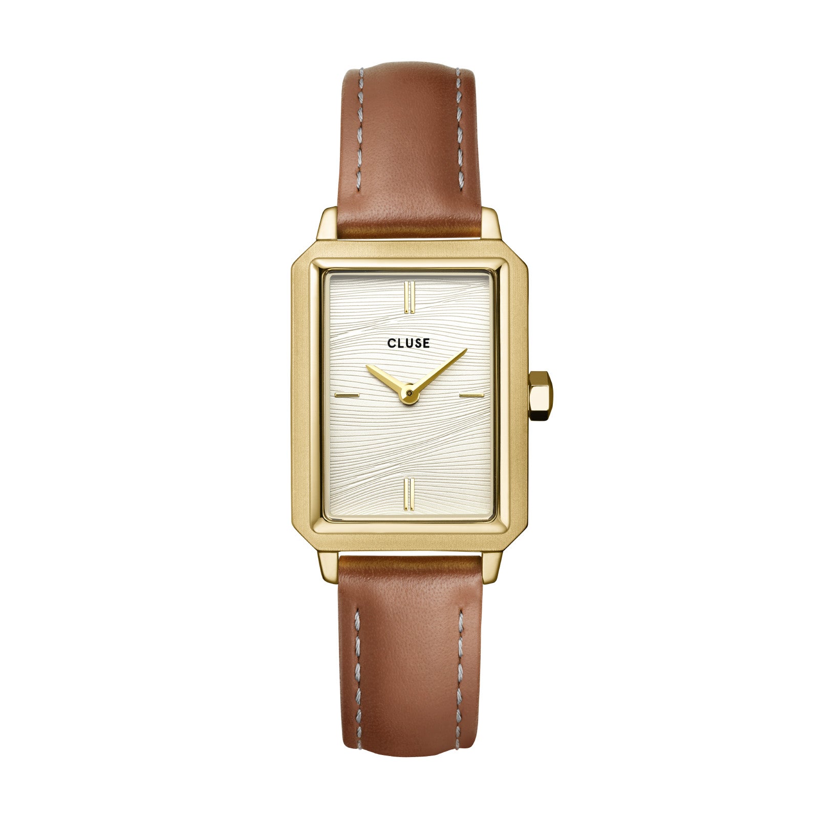 FLUETTE LEATHER NUTSHELL GOLD WATCH – SILVERSHOP
