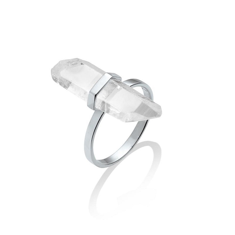 ILLUMINATION LOVE LIGHT RAW RING | CLEAR QUARTZ – SILVERSHOP