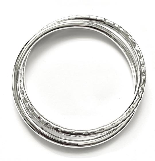 DOUBLE INTERLOCKED BANGLES – SILVERSHOP